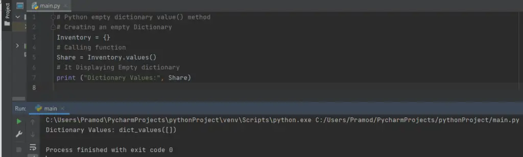 Python Value Method And Keys Method