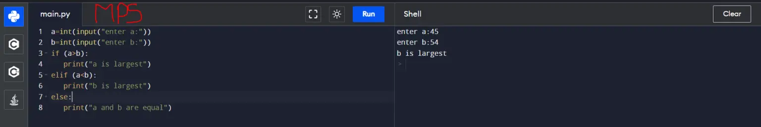 Flowchart For Finding Biggest Number In Python | Algorithm And ...