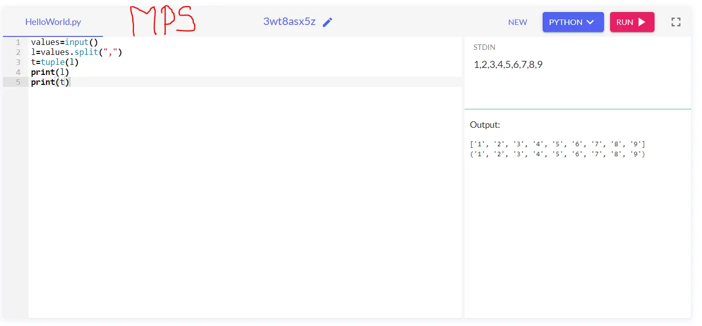 Python Generate A List And Tuple With Comma Separated Numbers