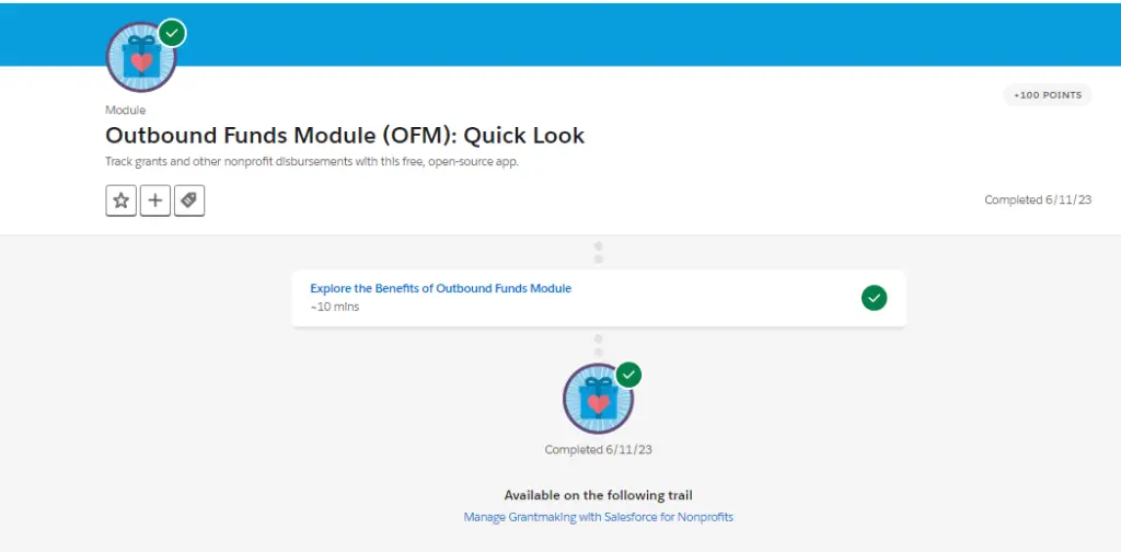 Outbound Funds Module: Trailhead Salesforce Quiz