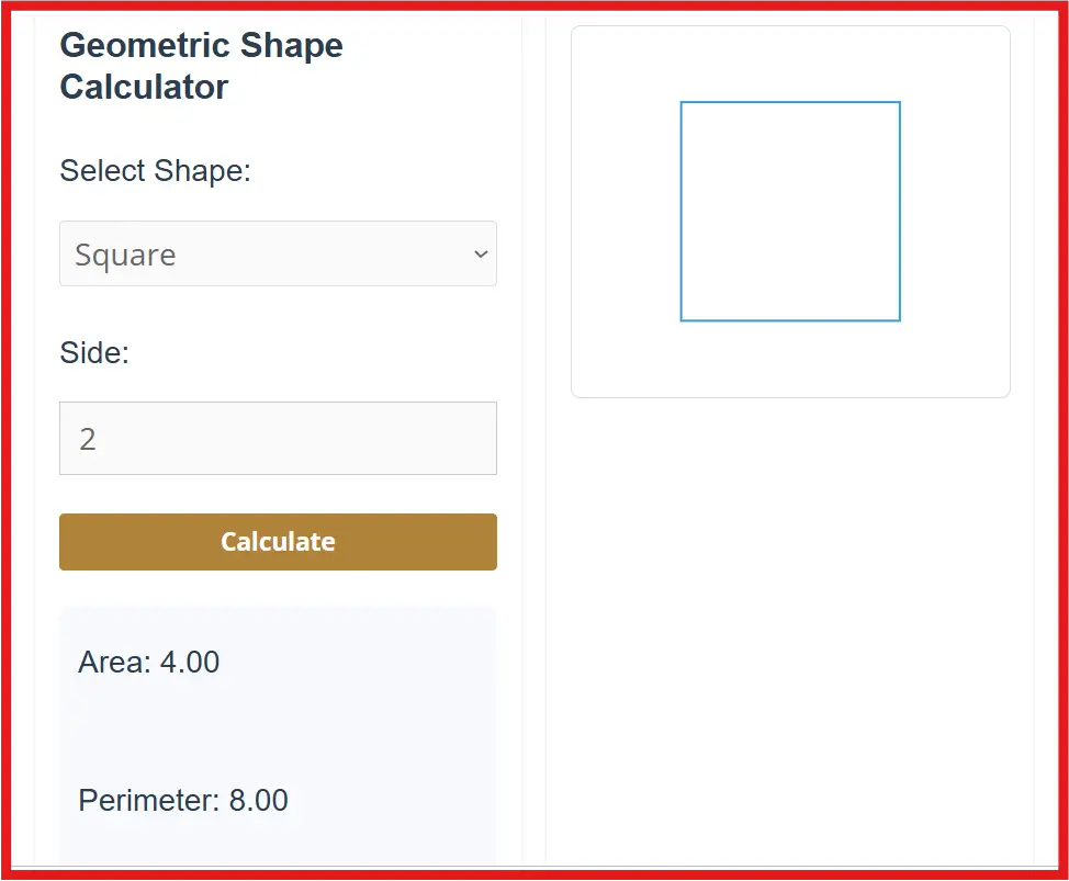 Geometric Shape Calculator: 2D & 3D